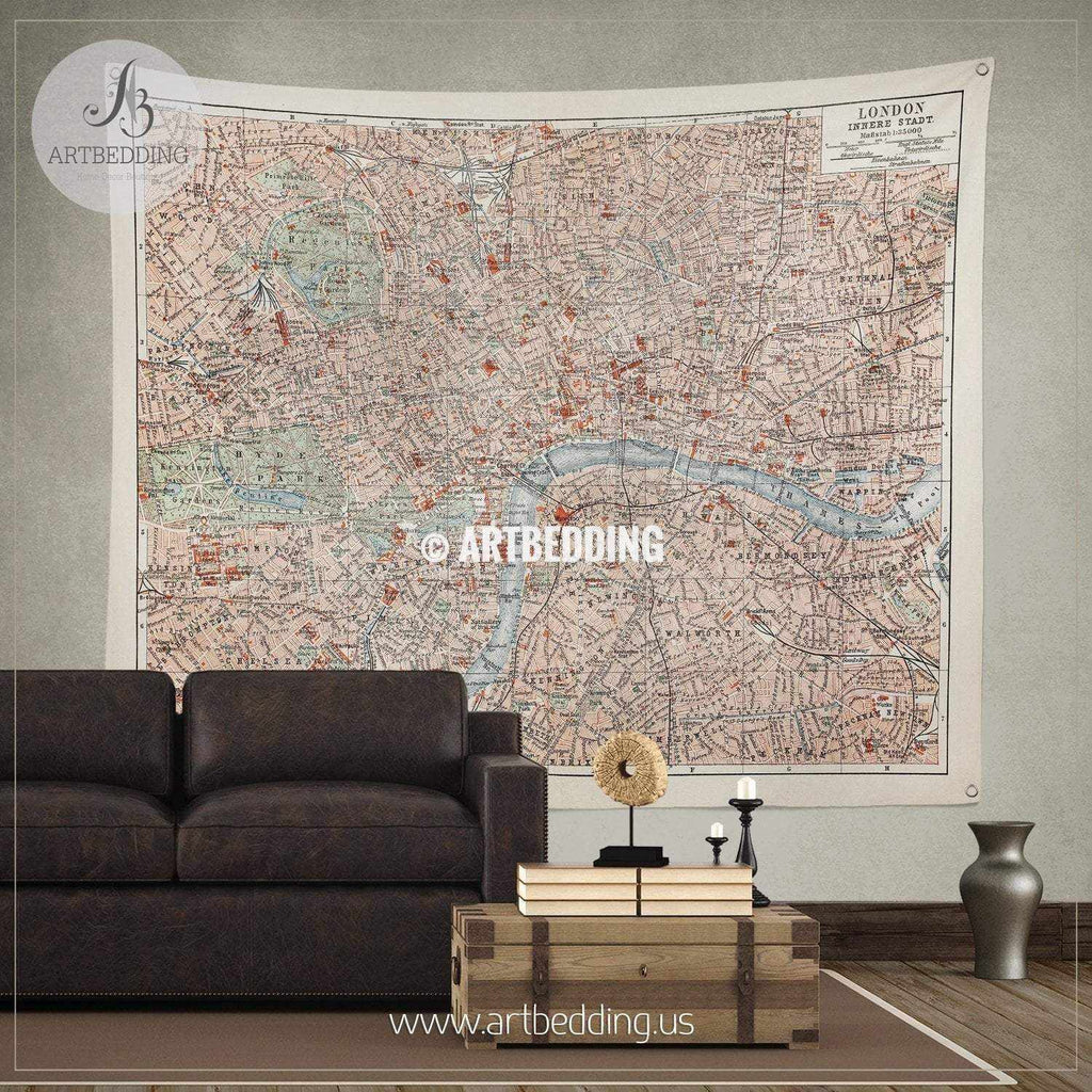 Old London Map Wall Art