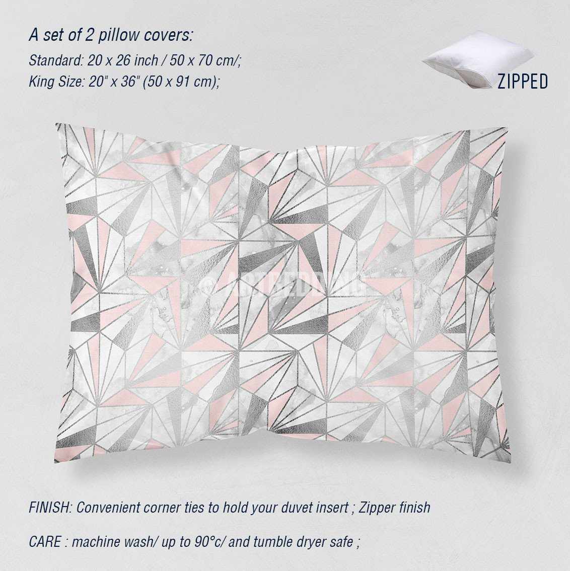 Black silver geometry Duvet cover, Black handpainted watercolor texture ...