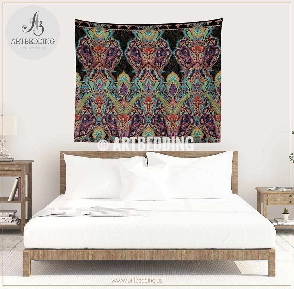 Boho indie paisley TAPESTRY, Indie paisley vintage Wall hanging, Ethno ...