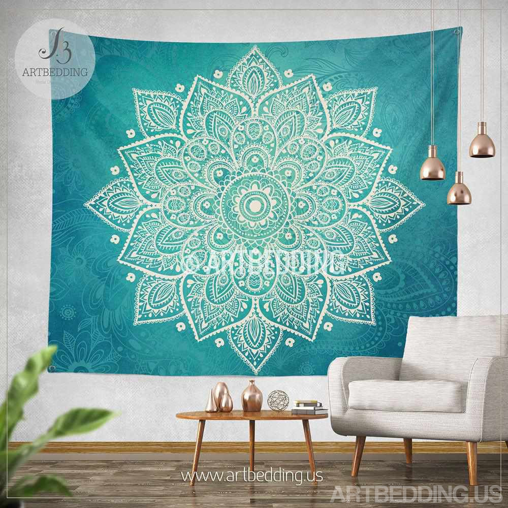 Bohemian Tapestry, Mandala tapestry wall hanging, bohemian decor ...
