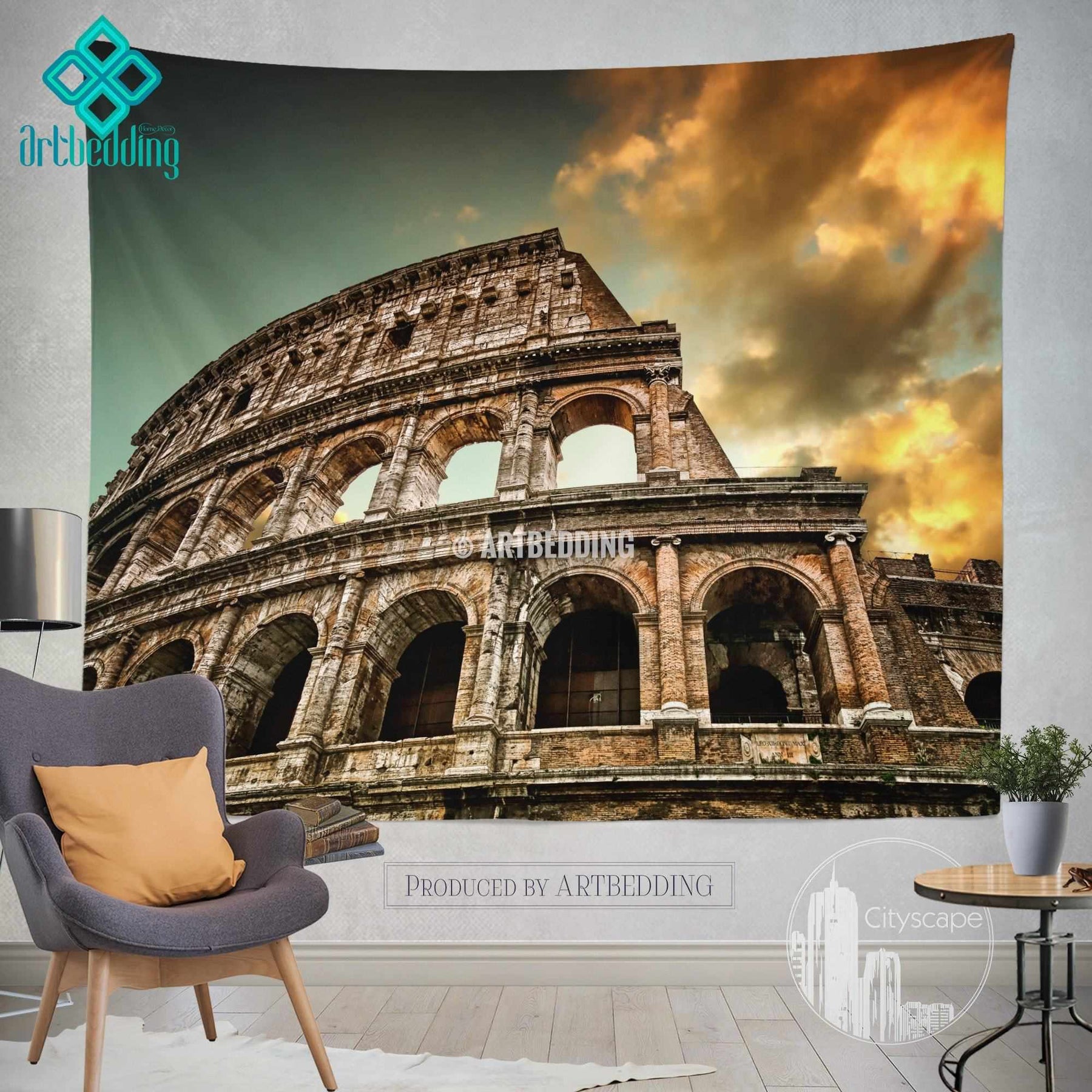Colosseum Amphitheatre Rome Italy wall tapestry, Colosseum Rome wall ...