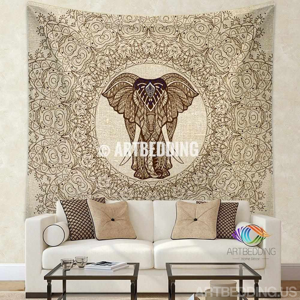 Elephant Tapestry, Elephant tapestry wall hanging – ARTBEDDING
