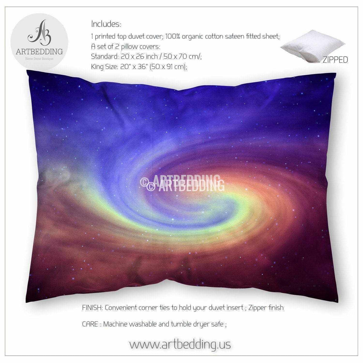Galaxy bedding set,Galaxy duvet cover, 3D galaxy bedding – ARTBEDDING