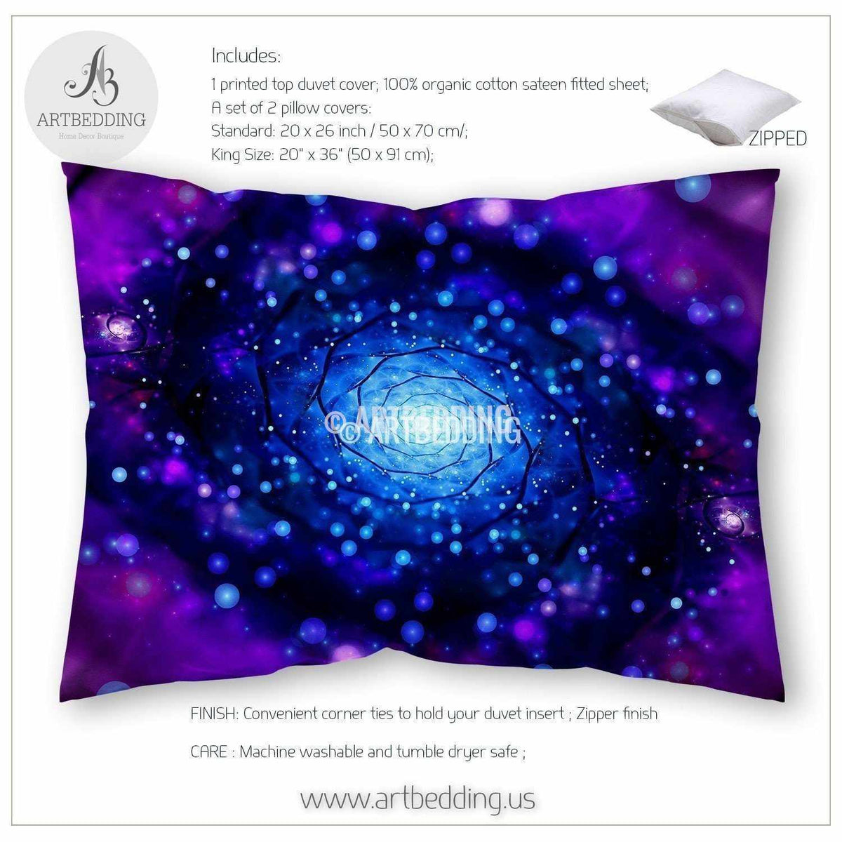 Galaxy bedding set,Galaxy duvet cover, 3D galaxy bedding – ARTBEDDING