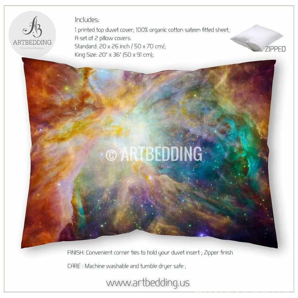 Galaxy bedding set, Orion nebula Bedding set, cosmos bedding – ARTBEDDING