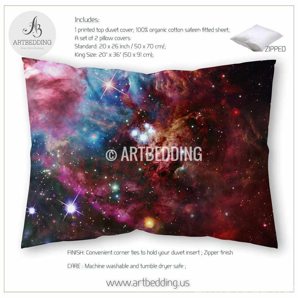 Galaxy bedding set,Nebula clouds duvet cover set, Stars nebula Bedding ...