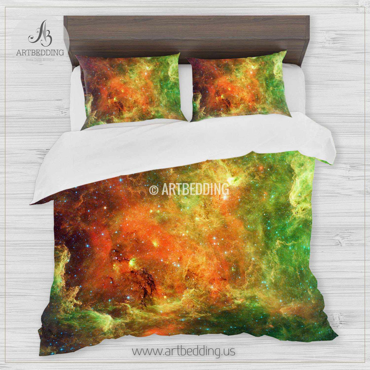 Galaxy bedding set, space duvet cover set, Stars nebula Bedding set ...