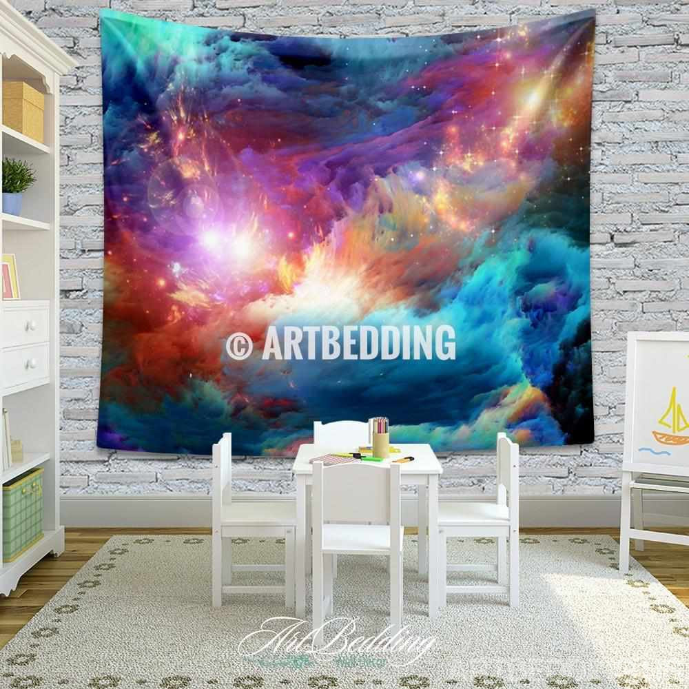 Galaxy Tapestry,Cosmos series nebula with stars wall tapestry, Galaxy ...