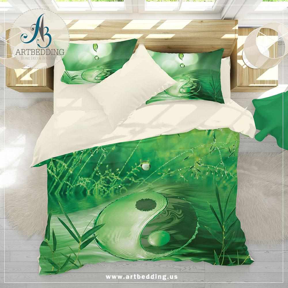 Yin Yang bedding, Yin Yang balance duvet cover set, bohemian bedroom d ...