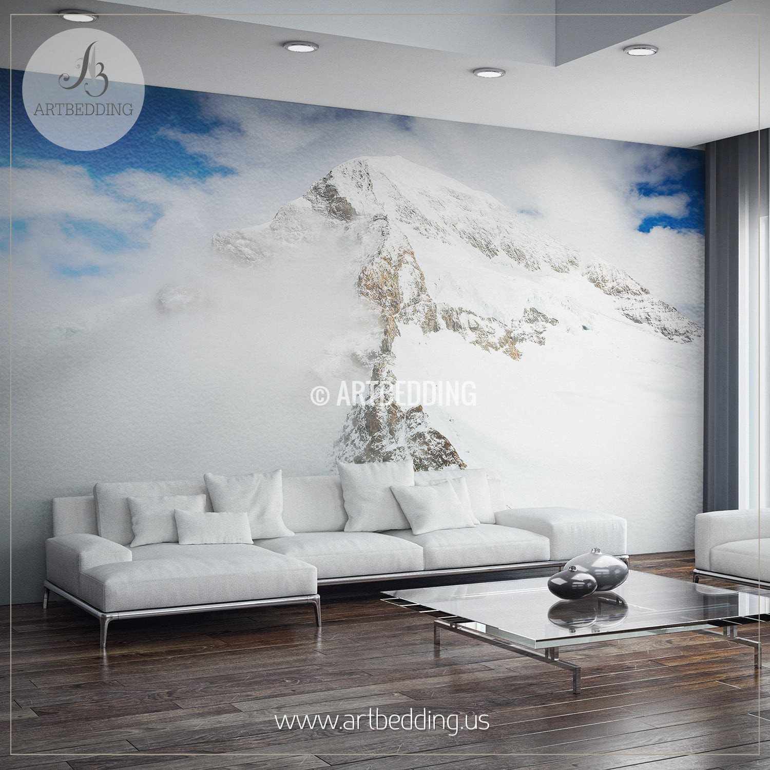 Snow Mountain, Self Adhesive Photo Mural – ARTBEDDING