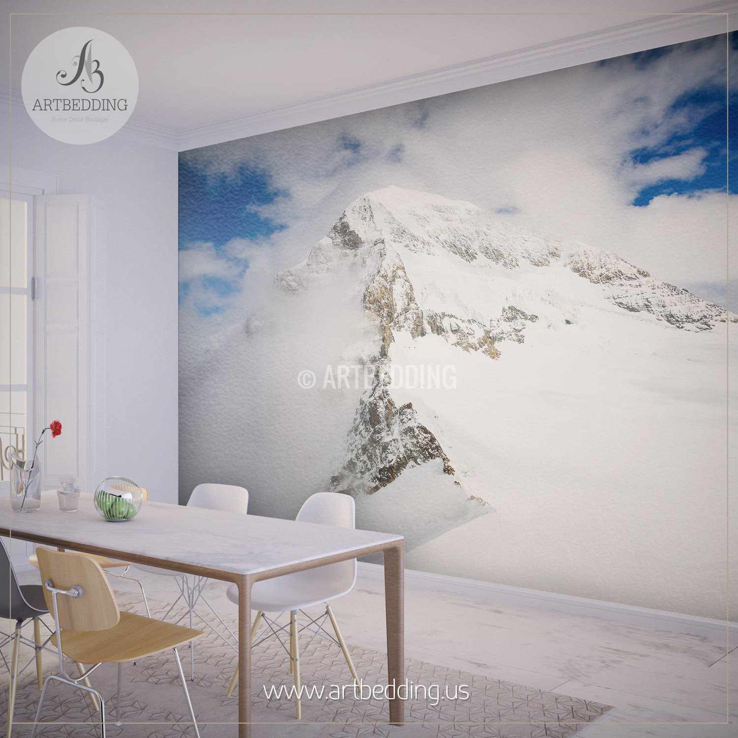 Snow Mountain, Self Adhesive Photo Mural – ARTBEDDING