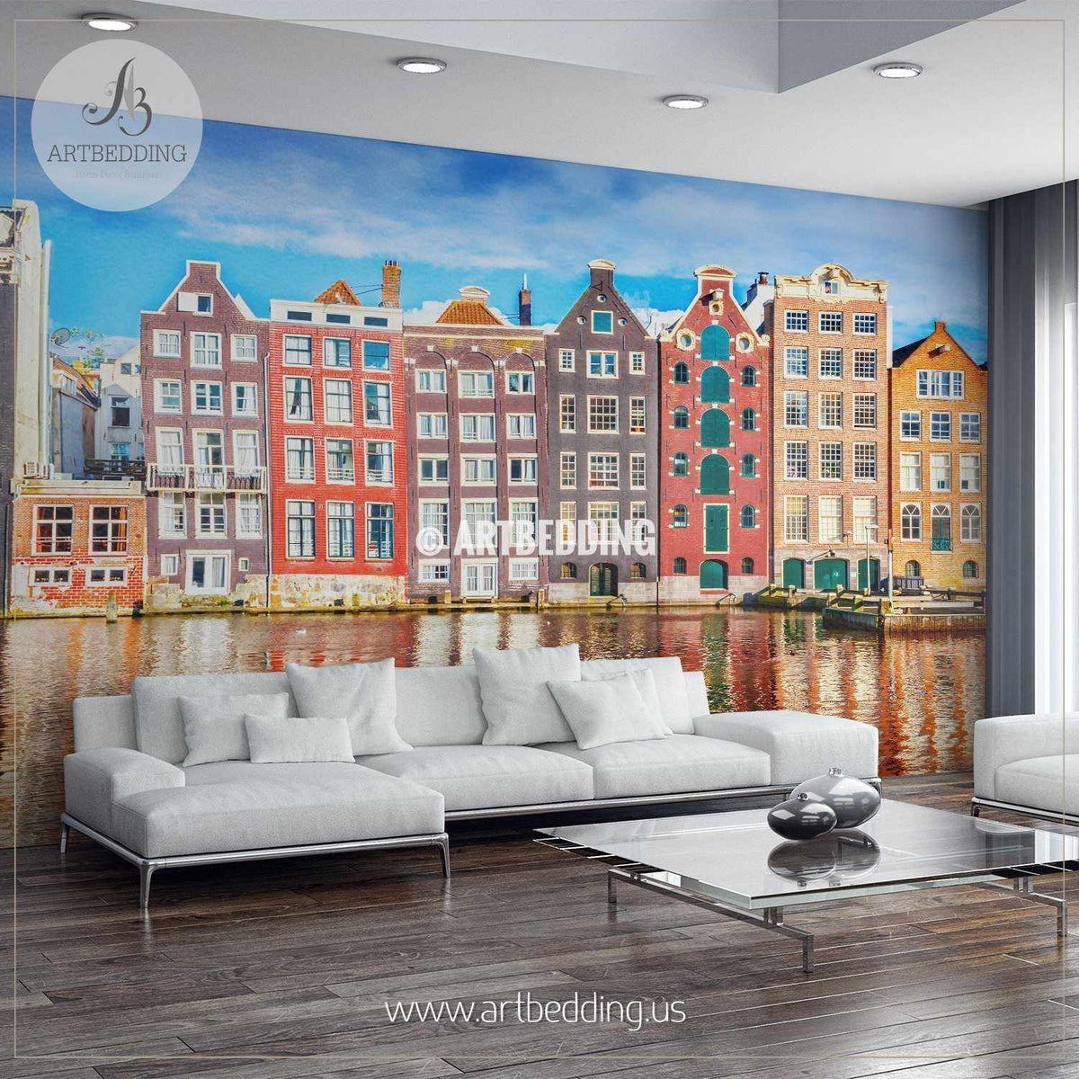 The Colorful houses of Amsterdam Wall Mural, Landmarks Photo Mural ...
