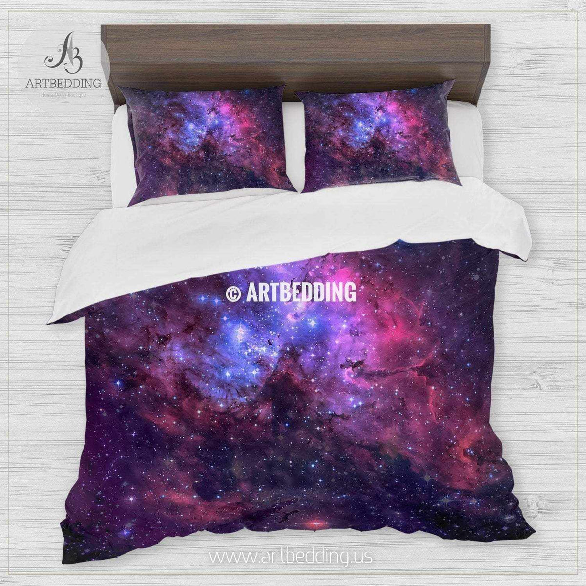 The Eagle Nebula bedding, Abstract space Bedding set, Galaxy print Duv ...