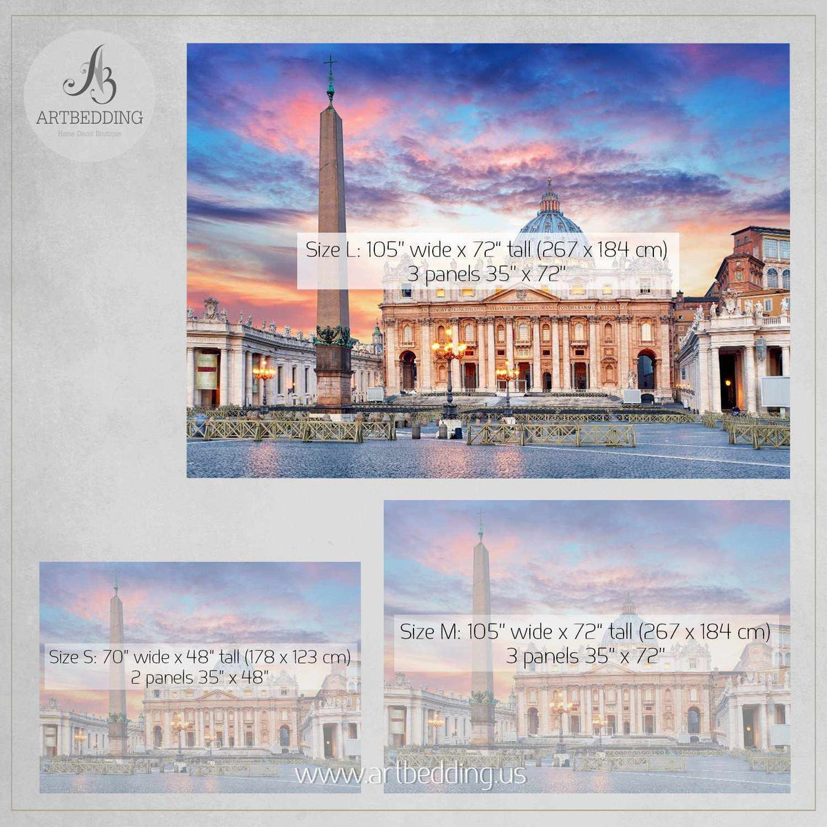 Vatican, Rome, St. Peter's Basilica Cityscape Wall Mural, Italy Photo ...
