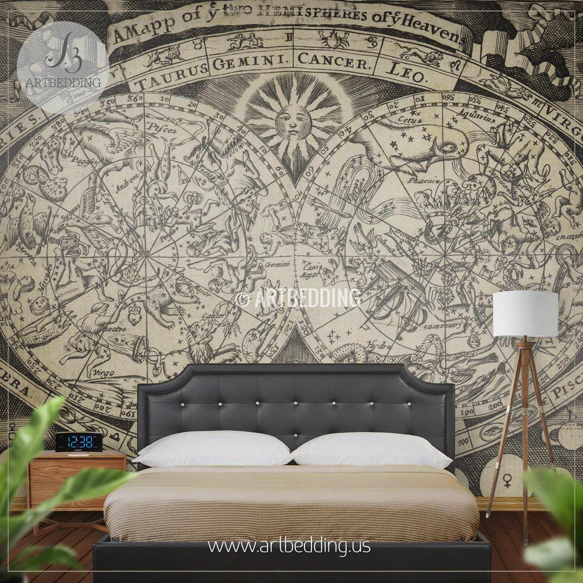 Vintage Map Wall Mural, Self Adhesive Photo Mural – ARTBEDDING